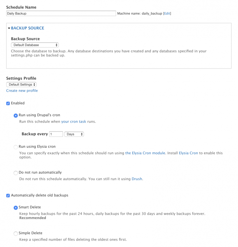 Drupal 7 Backup and Migrate to DigitalOcean - Gaslamp Media Library